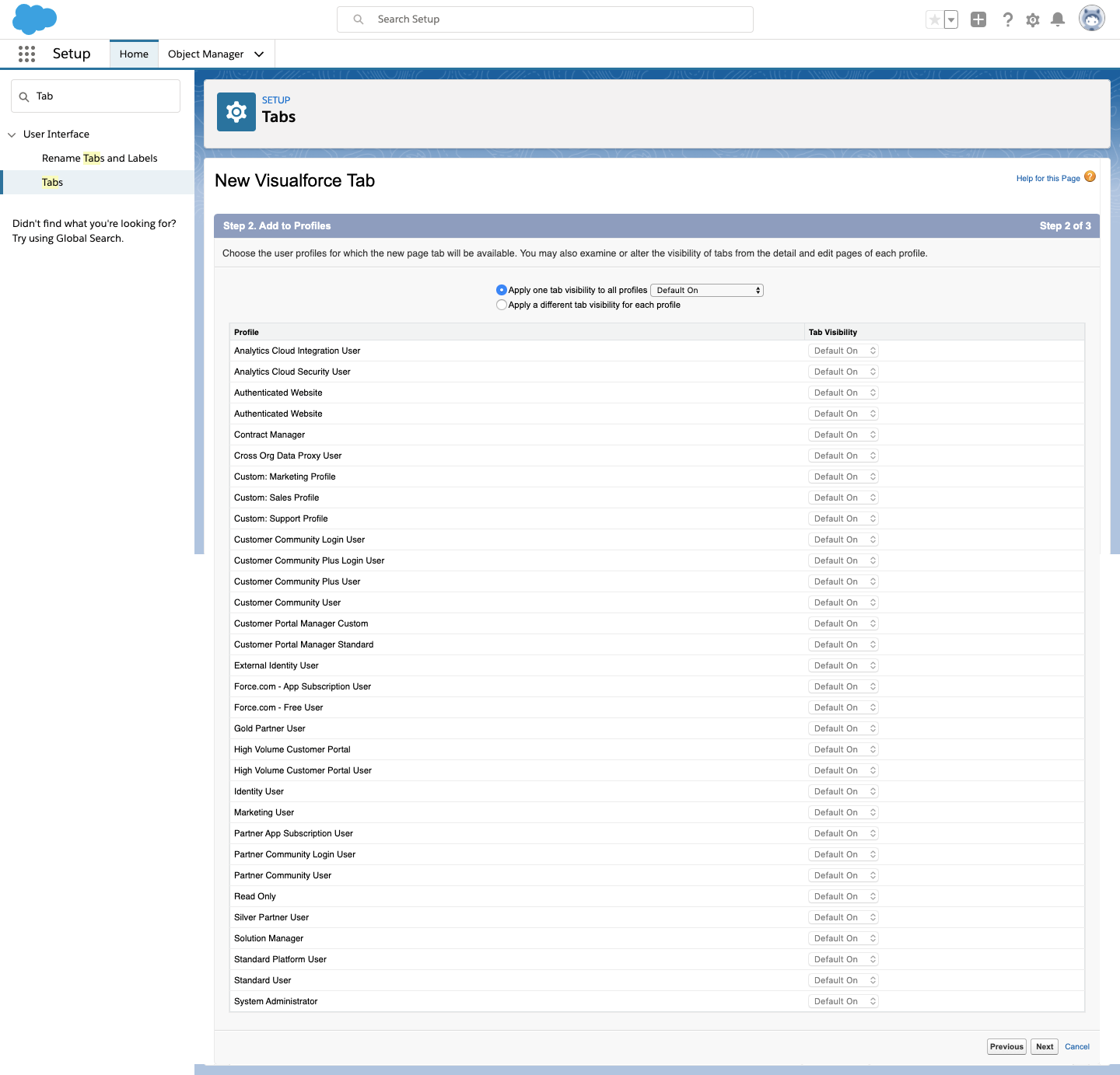 Setup Visualforce Page As Tab Salesforce Cody 7637